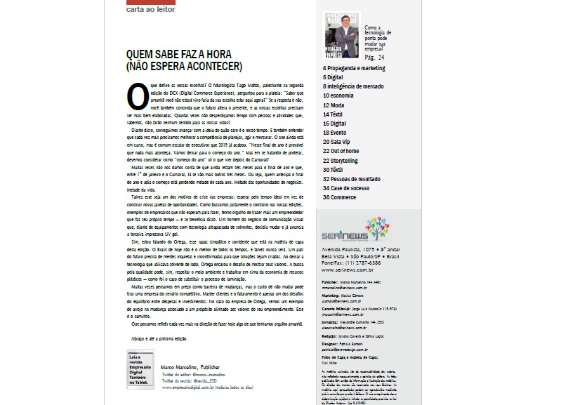 Marco Antônio Nóbrega, é destaque na Revista Empresário Digital