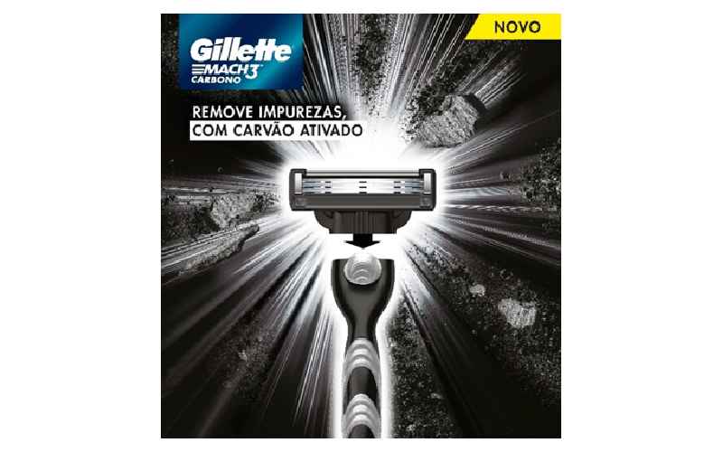 Gillette lança novo Gillette Mach3 Carbono com carvão ativado